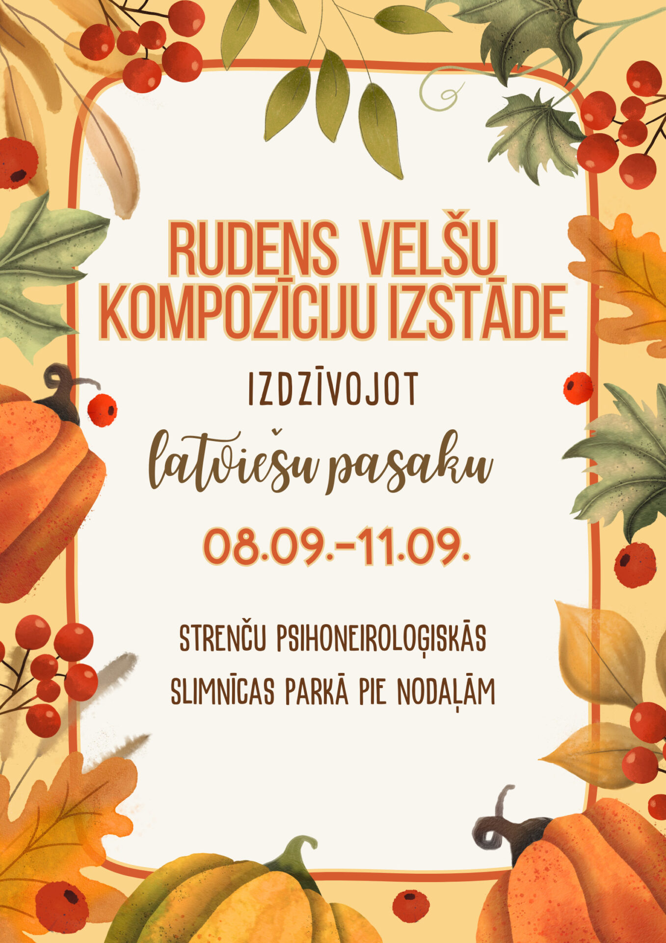 Strenču slimnīcā būs aplūkojama rudens velšu kompozīcijas izstāde ...