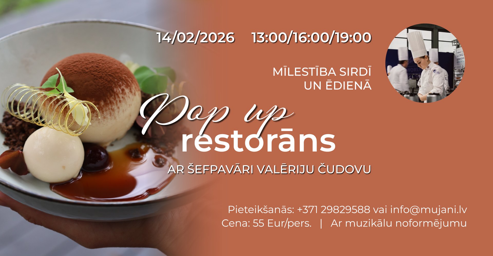Pop-up restorāns ar šefpavāri Valēriju Čudovu – mīlestība sirdī un ...